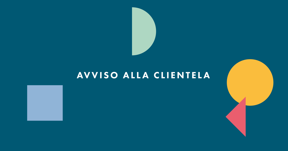 Avviso alla clientela per attività di fusione - BVR Banca Veneto Centrale